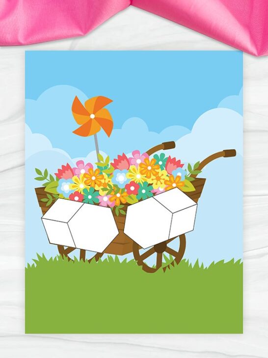 Printable Spring Pattern Block Mats for Kids