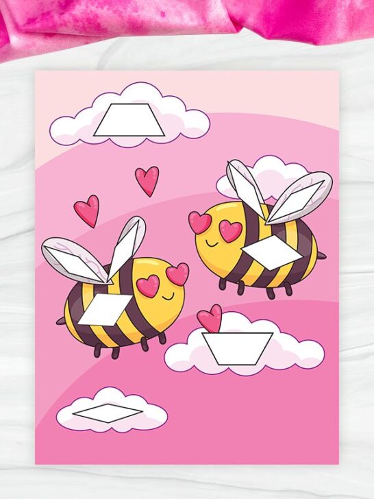 Printable Valentine Pattern Block Mats For Kids