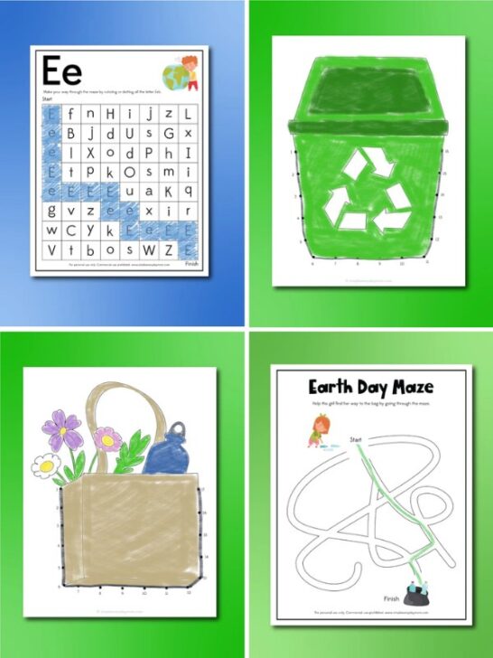 Free Printable Earth Day Dot Marker Pages