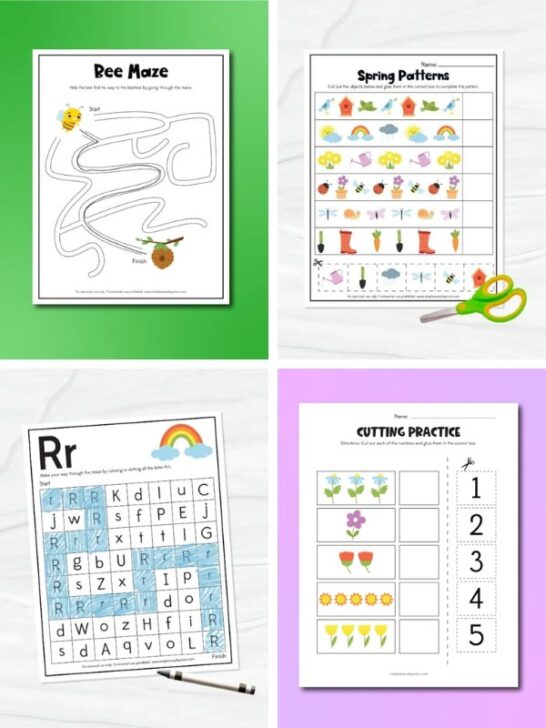 Spring Color By Letters Printables for Kids