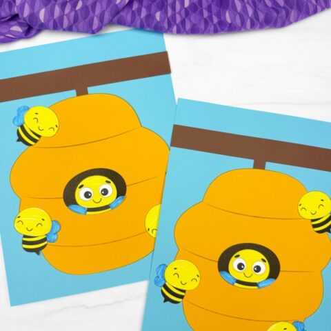 Easy Beehive Craft For Kids(Free PDF Template)
