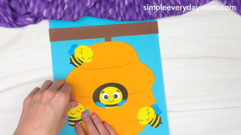 Easy Beehive Craft For Kids(Free PDF Template)