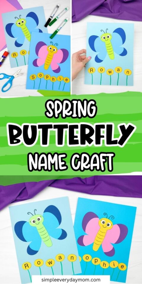 Butterfly Name Craft With Free Template