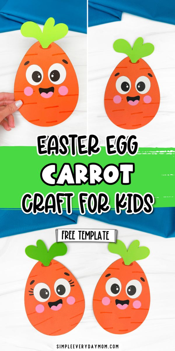 Easter Egg Carrot Craft [Free Printable Template]