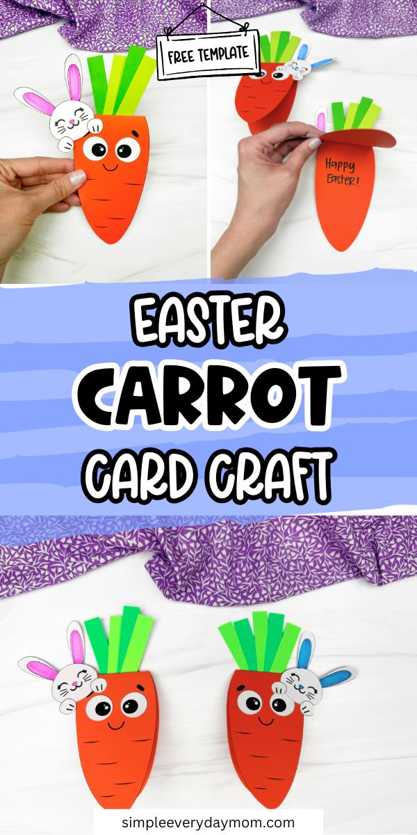 Easter Carrot Card Craft For Kids [Free Template]