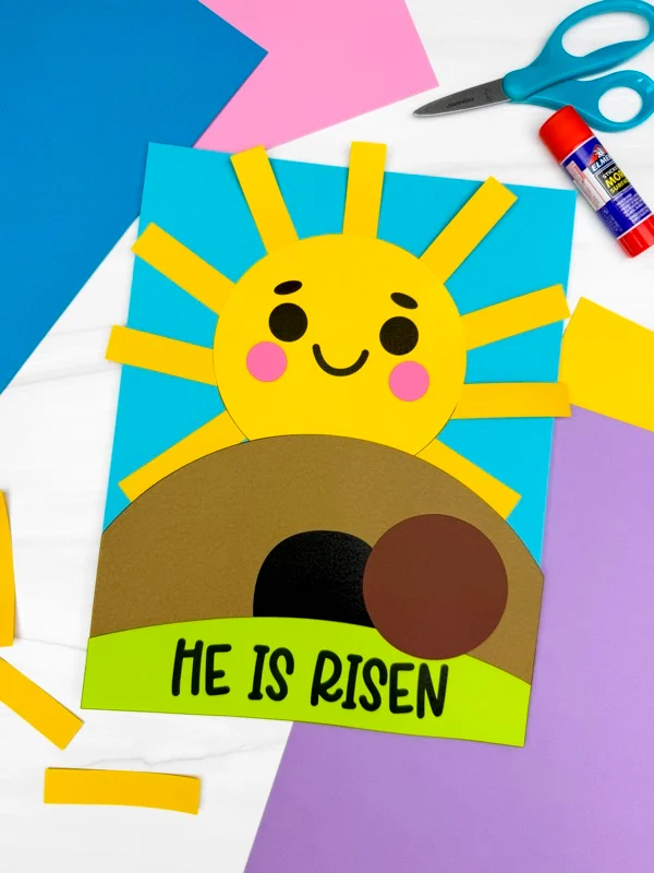 He Is Risen Craft For Kids [Free Printable Template]