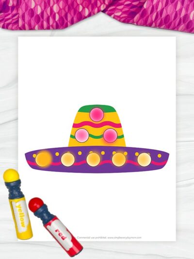 Free Cinco de Mayo Dot Art Printables