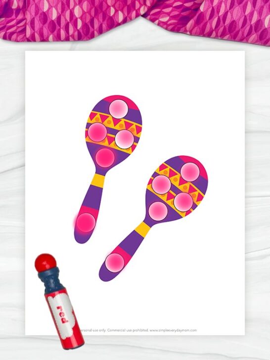Free Cinco de Mayo Dot Art Printables
