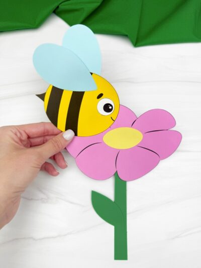 Easy Bee Paper Craft (Free Printable Template)