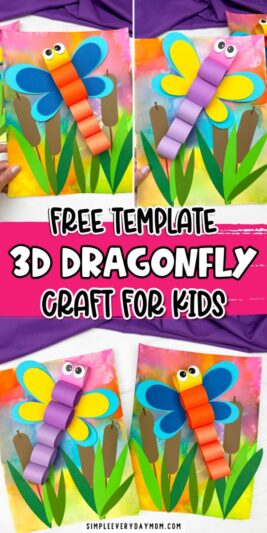 3D Dragonfly Craft For Kids [Free Printable Template]