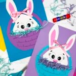 Easter Bunny Basket Craft For Kids [Free Template]