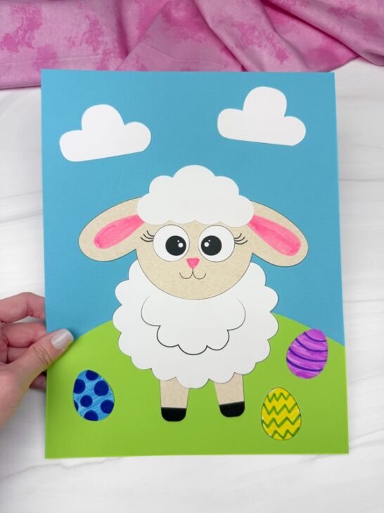 Easter Lamb Craft For Kids [Free Printable Template]