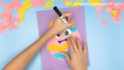 Torn Paper Easter Egg Craft [Free Printable Template]