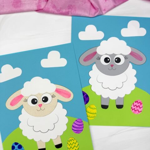 Torn Paper Easter Egg Craft [Free Printable Template]