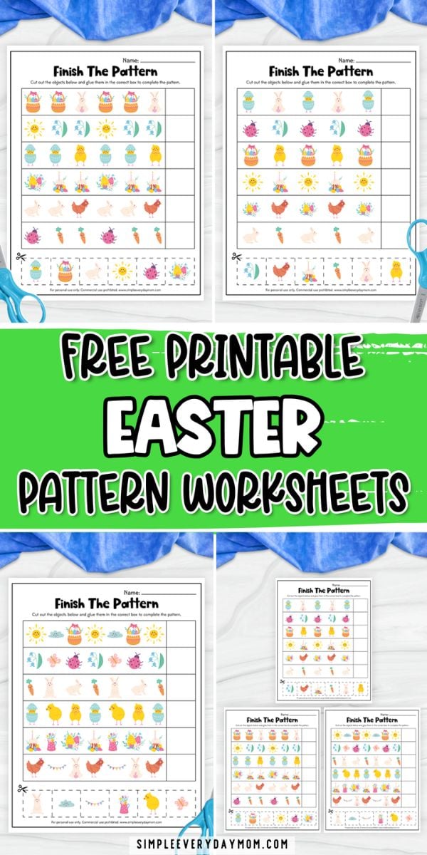 Free Printable Easter Pattern Worksheets