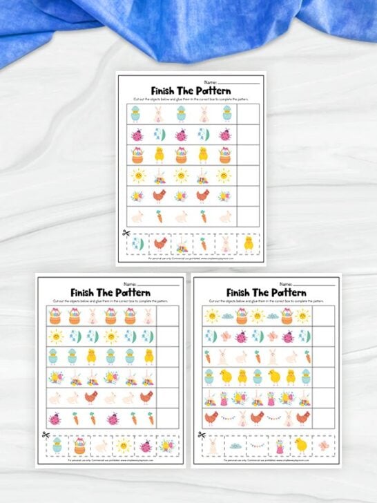 Free Printable Easter Pattern Worksheets