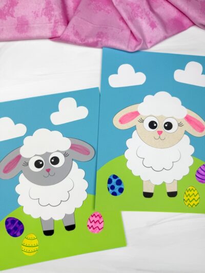 Easter Lamb Craft For Kids [Free Printable Template]