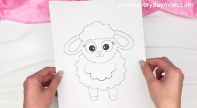 Easter Lamb Craft For Kids [Free Printable Template]