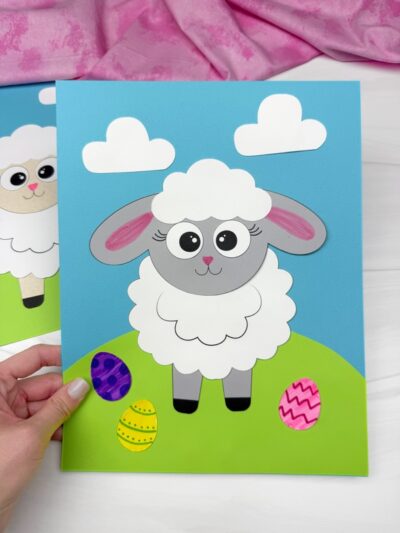 Easter Lamb Craft For Kids [Free Printable Template]