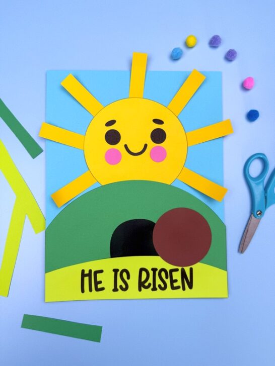He Is Risen Craft For Kids [Free Printable Template]