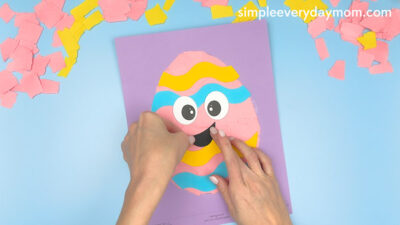 Torn Paper Easter Egg Craft [Free Printable Template]