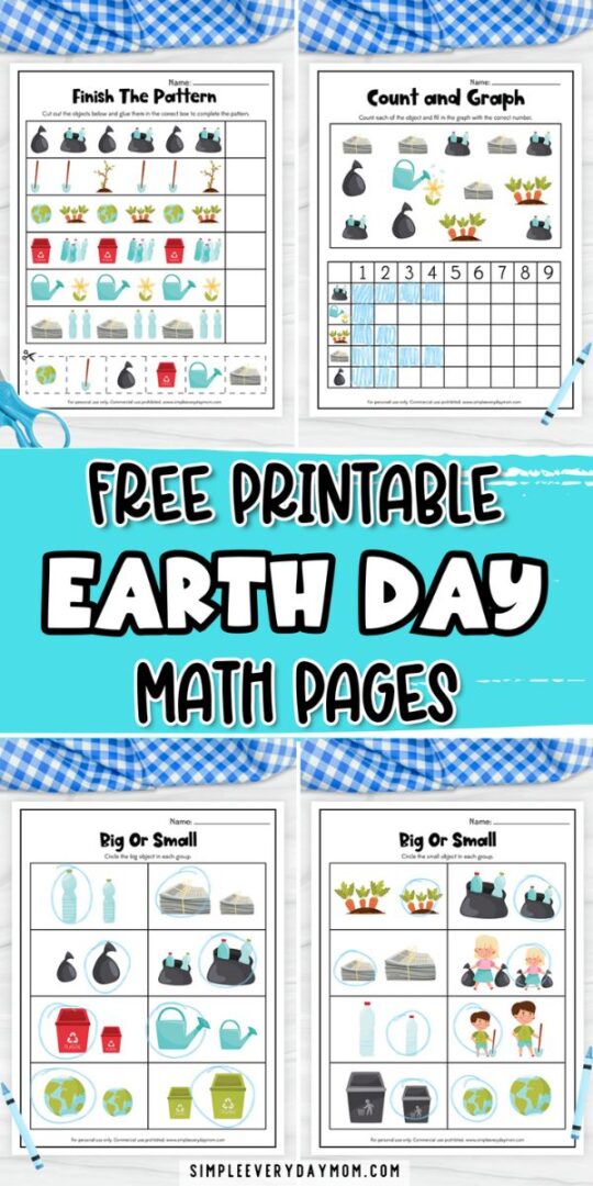 Free Printable Earth Day Math Worksheets For PreK