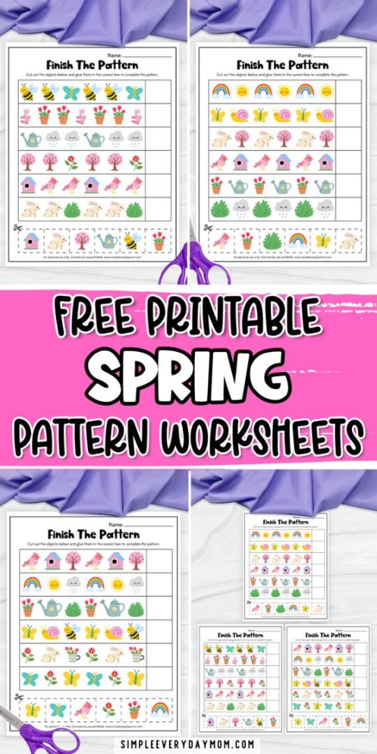 Free Printable Spring Pattern Worksheets