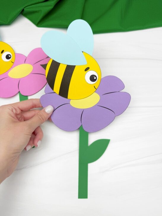 Easy Bee Paper Craft (Free Printable Template)