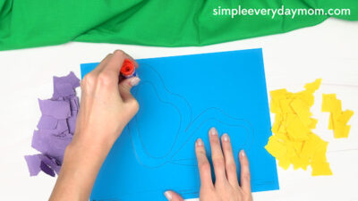 Butterfly Torn Paper Craft For Kids [Free Printable Template]