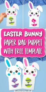 Easter Bunny Paper Bag Puppet (Free PDF Template)