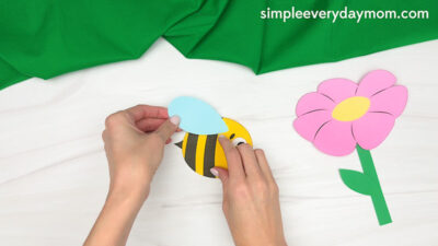 Easy Bee Paper Craft (Free Printable Template)