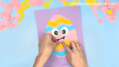 Torn Paper Easter Egg Craft [Free Printable Template]