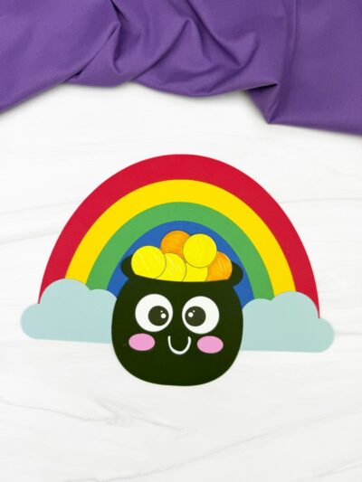 Rainbow With Pot of Gold Craft [Free Printable Template]