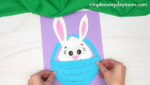Easter Bunny Basket Craft For Kids [Free Template]