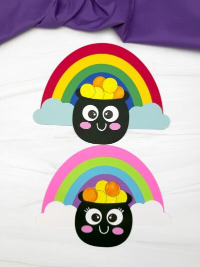 Rainbow With Pot of Gold Craft [Free Printable Template]