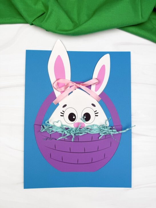 Easter Bunny Basket Craft For Kids [Free Template]