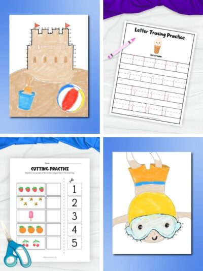 Printable Ice Cream Pattern Block Mats For Kids