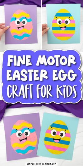 Torn Paper Easter Egg Craft [Free Printable Template]