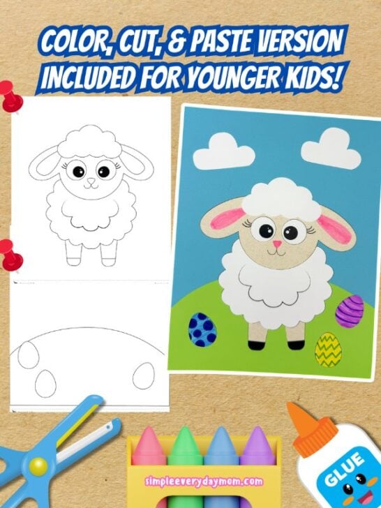 Easter Lamb Craft For Kids [Free Printable Template]