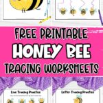 Free Printable Bee Tracing Worksheets For Preschoolers