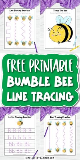 Free Printable Bee Tracing Worksheets For Preschoolers