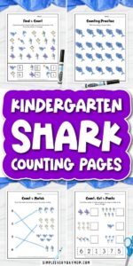 Free Printable Shark Counting Worksheets
