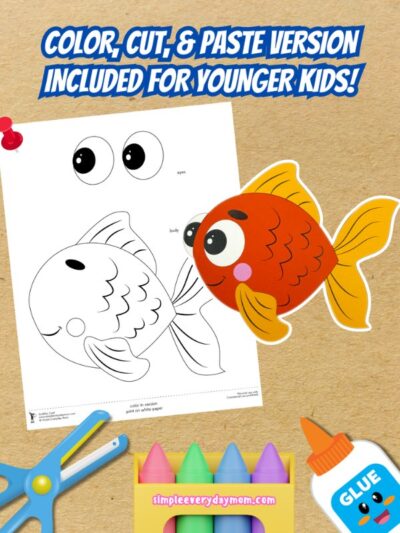 Easy Goldfish Craft For Kids [Free Printable Template]