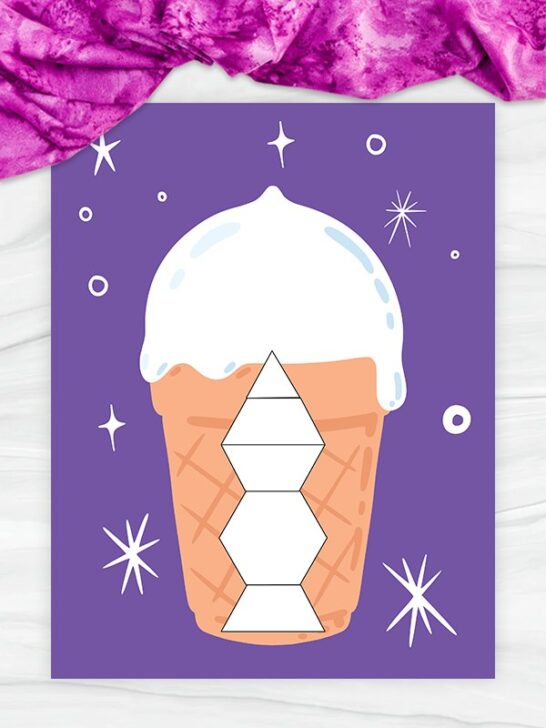 Printable Ice Cream Pattern Block Mats For Kids