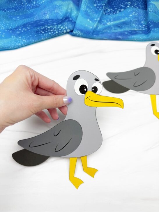 Easy Seagull Paper Craft For Kids [Free Printable Template]