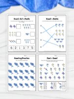 Free Printable Shark Counting Worksheets