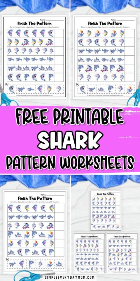 Free Printable Shark Pattern Worksheets