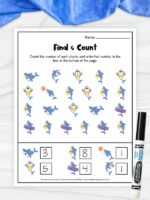 Free Printable Shark Counting Worksheets