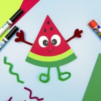 Easy Watermelon Craft For Kids (Free Printable Template)