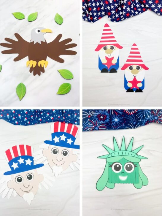 Uncle Sam Paper Plate Craft [Free PDF Template]